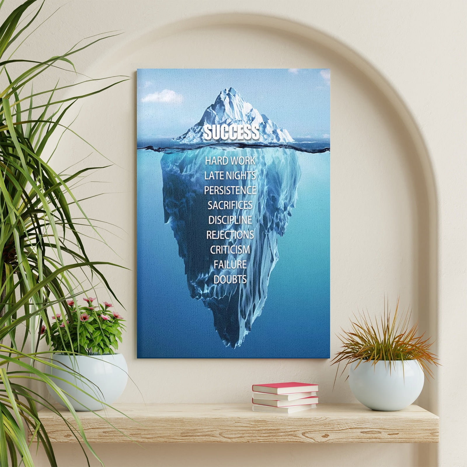 AOEX Success Nutrition Facts Inspirational Canvas Wall Art ...
