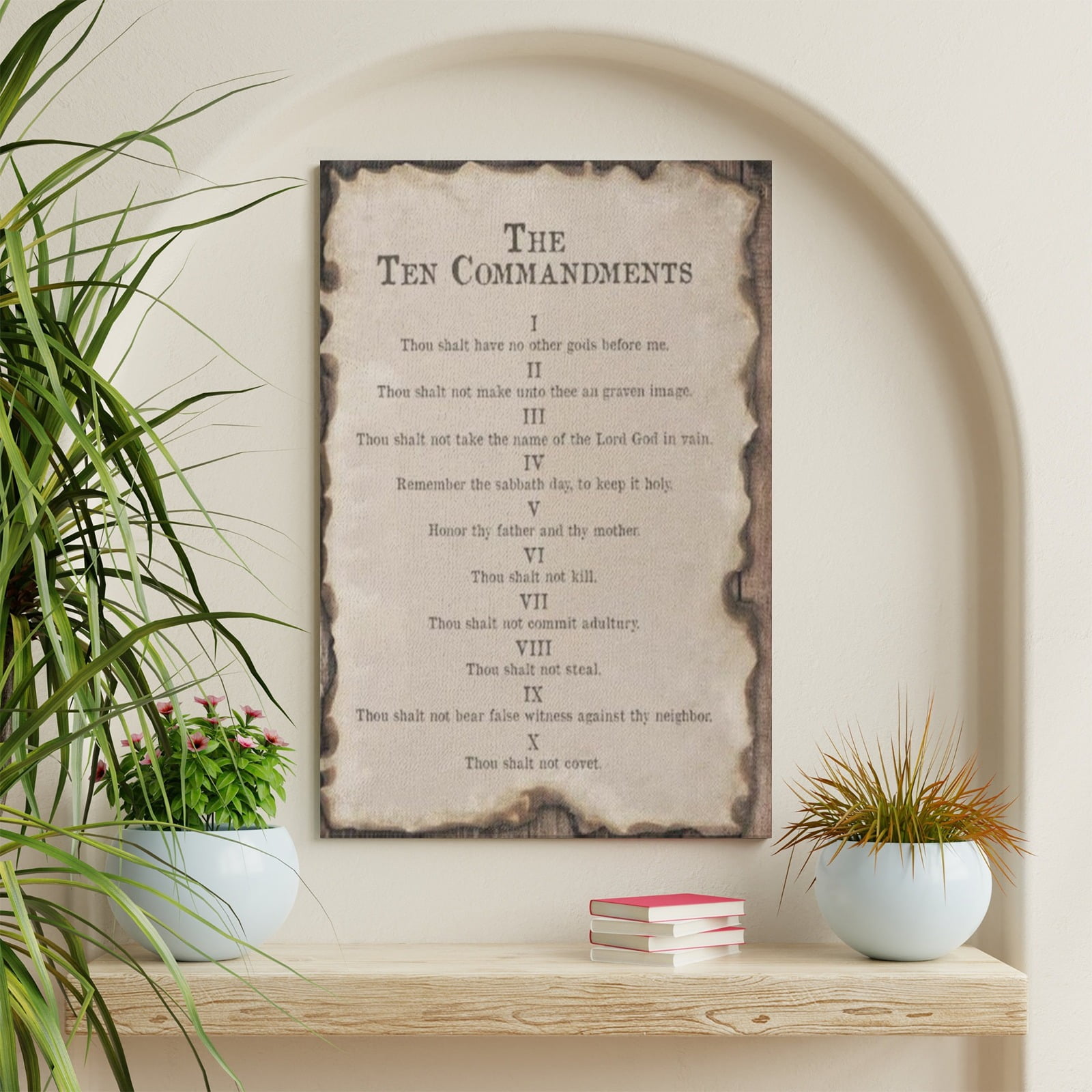 AOEX Ten Commandments Wall Art 10 Commandments Pictures Wall Decor ...