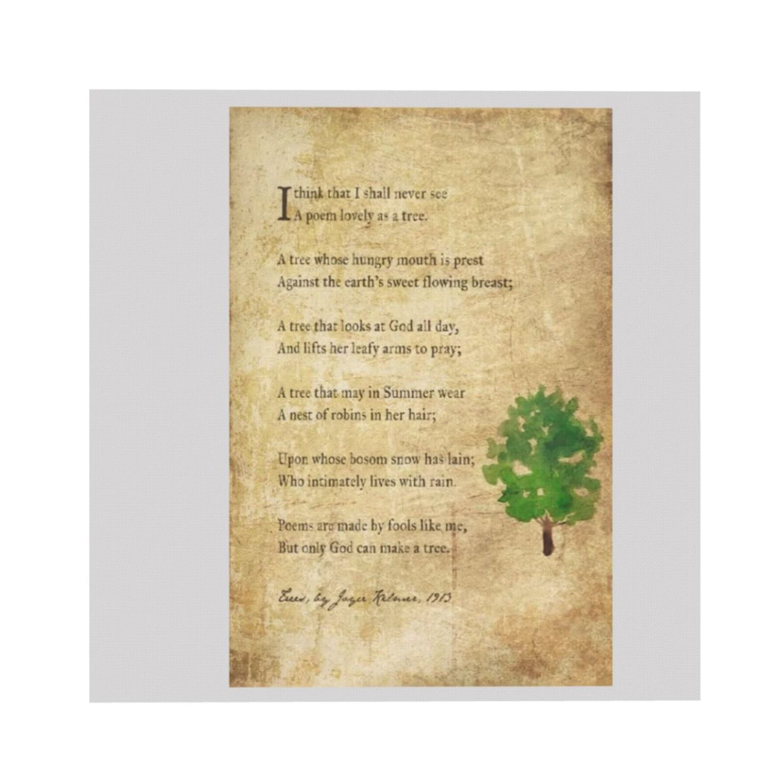AOEX Trees Poem Quote Wall Art Prints Vintage Pictures Modern Abstract ...