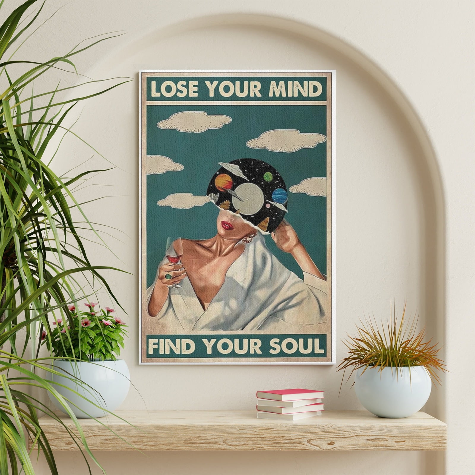 AOEX Vintage Lose Your Mind Find Your Soul Poster Mental Health Canvas ...