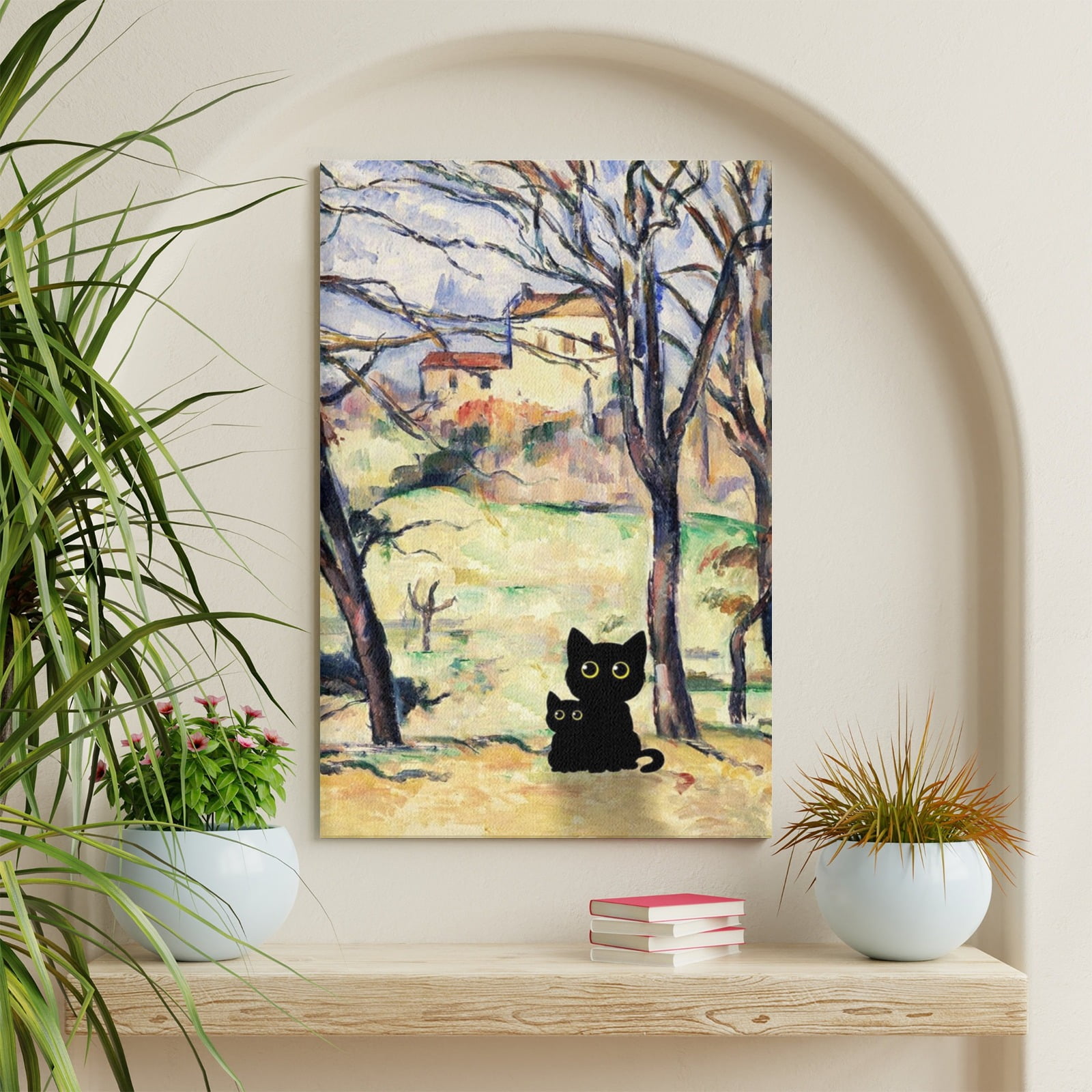 AOEX Vintage Paul Cezanne Cat Canvas Wall Art Famous Oil Prints ...