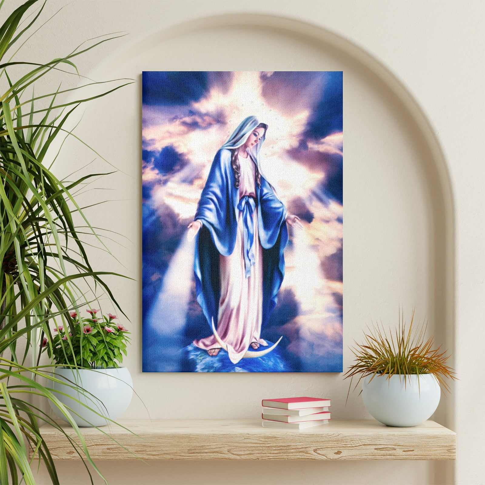 AOEX Vintage Poster Virgin Mary Poster Religious Art Catholic Poster ...