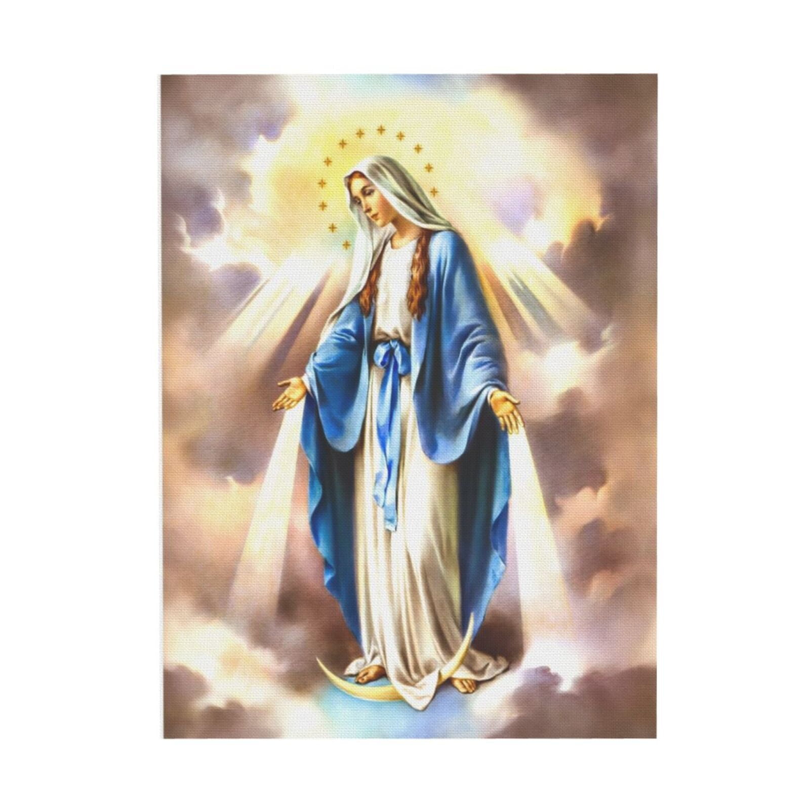 AOEX Vintage Poster Virgin Mary Poster Religious Art Poster Catholic ...