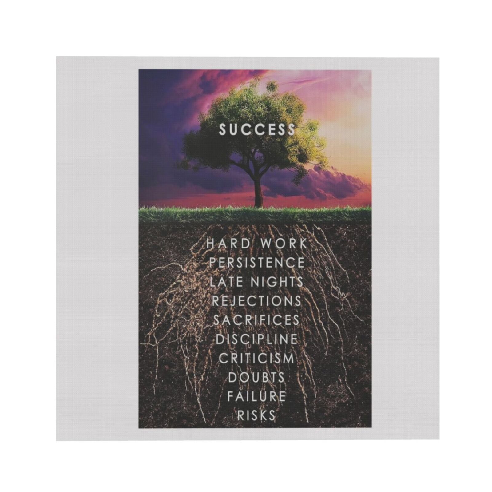 AOEX Wall Art Success Tree Printed Pictures Canvas Inspirational ...