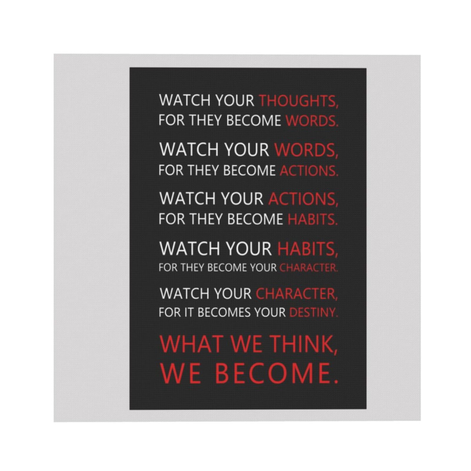 AOEX Watch Your Thoughts Inspirational Wall Art for Office Classroom ...