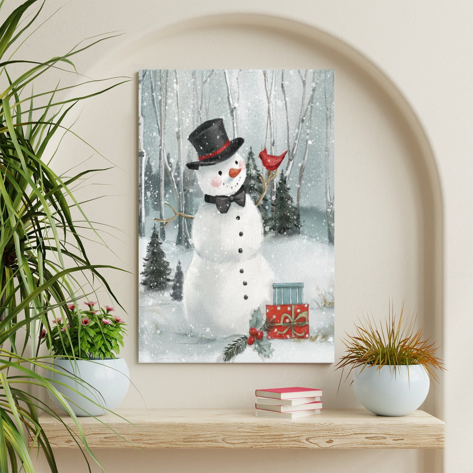 AOEX Winter Snowman Christmas Wall Decor Snowman Picture Wall Art ...