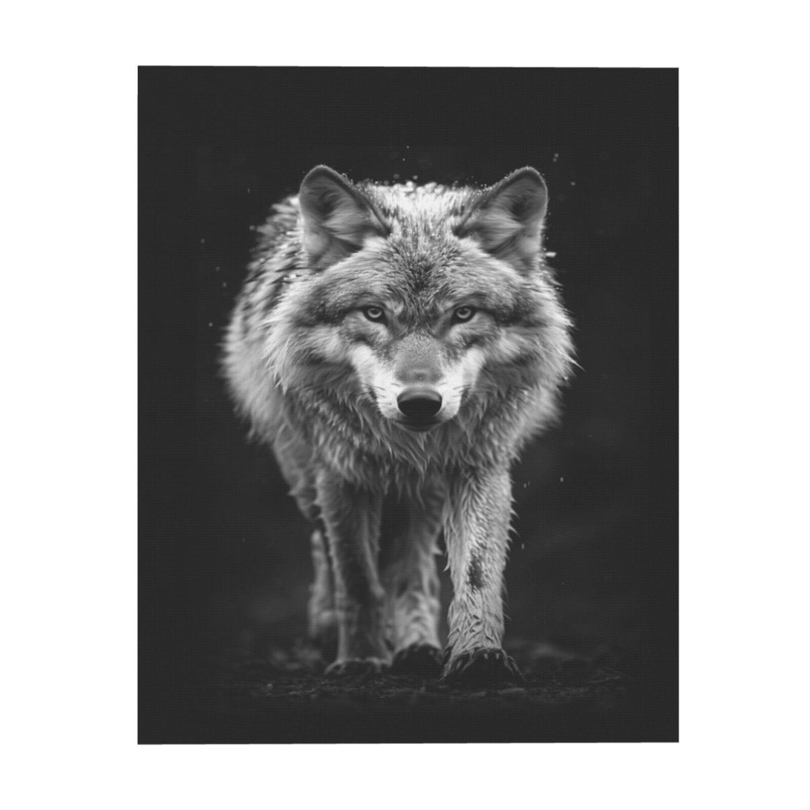 AOEX Wolf Pictures Wall Decor Modern Wild Animals Wall Art and White ...