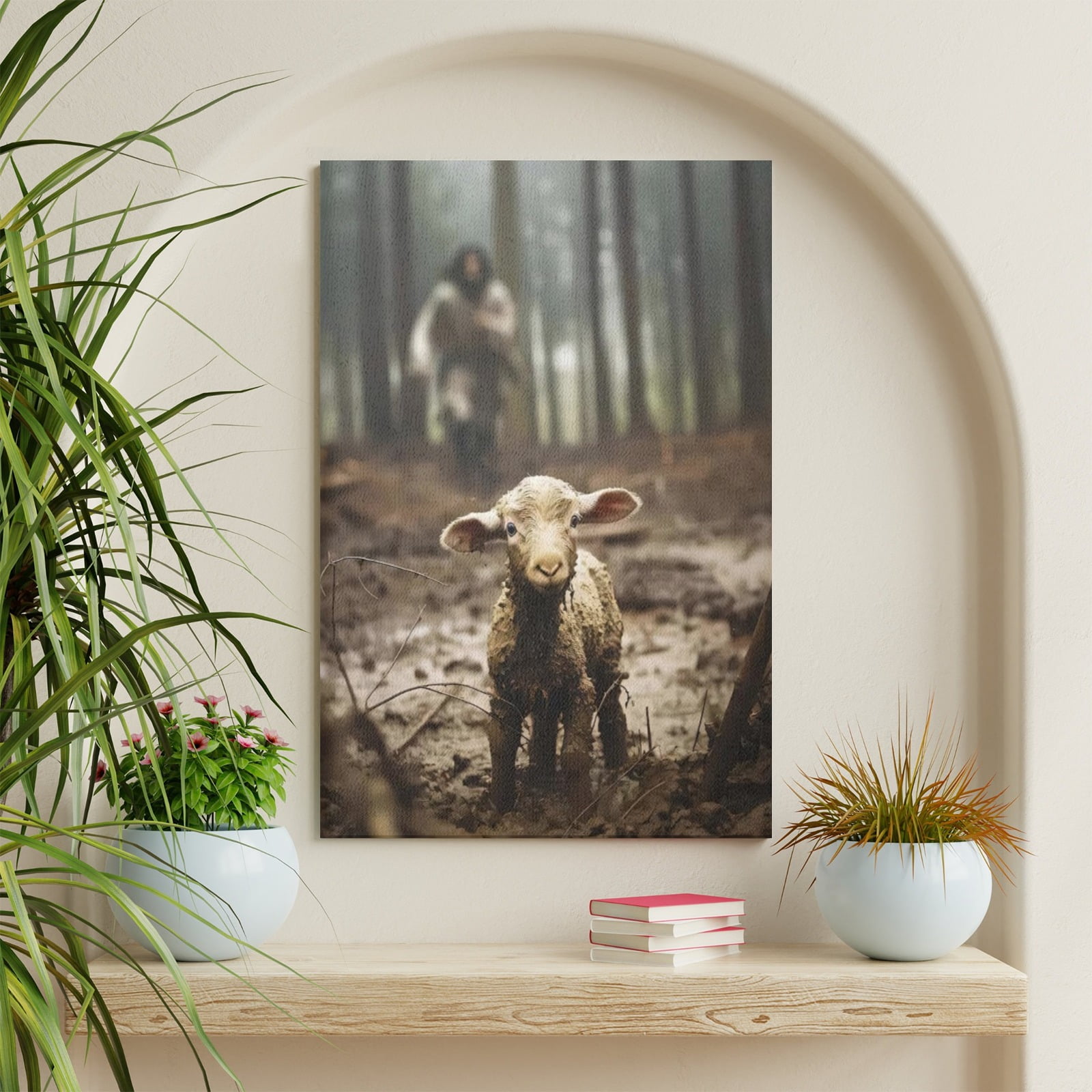 AOEX Wrapped Canvas Christian Painting Wall Decor, Jesus Wall Art Print ...