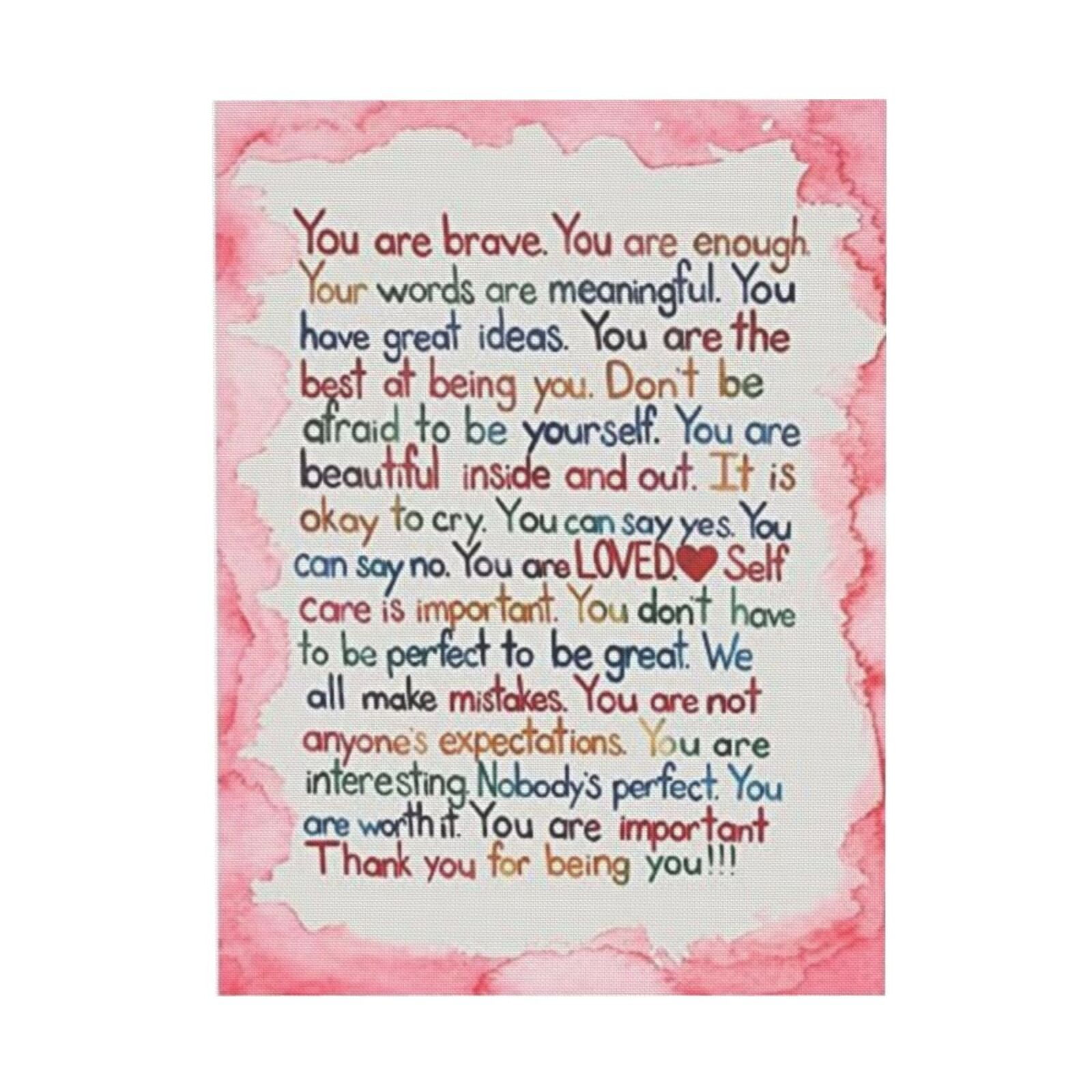 AOEX You Are Brave Inspirational Wall Art Print – Motivational Wall ...