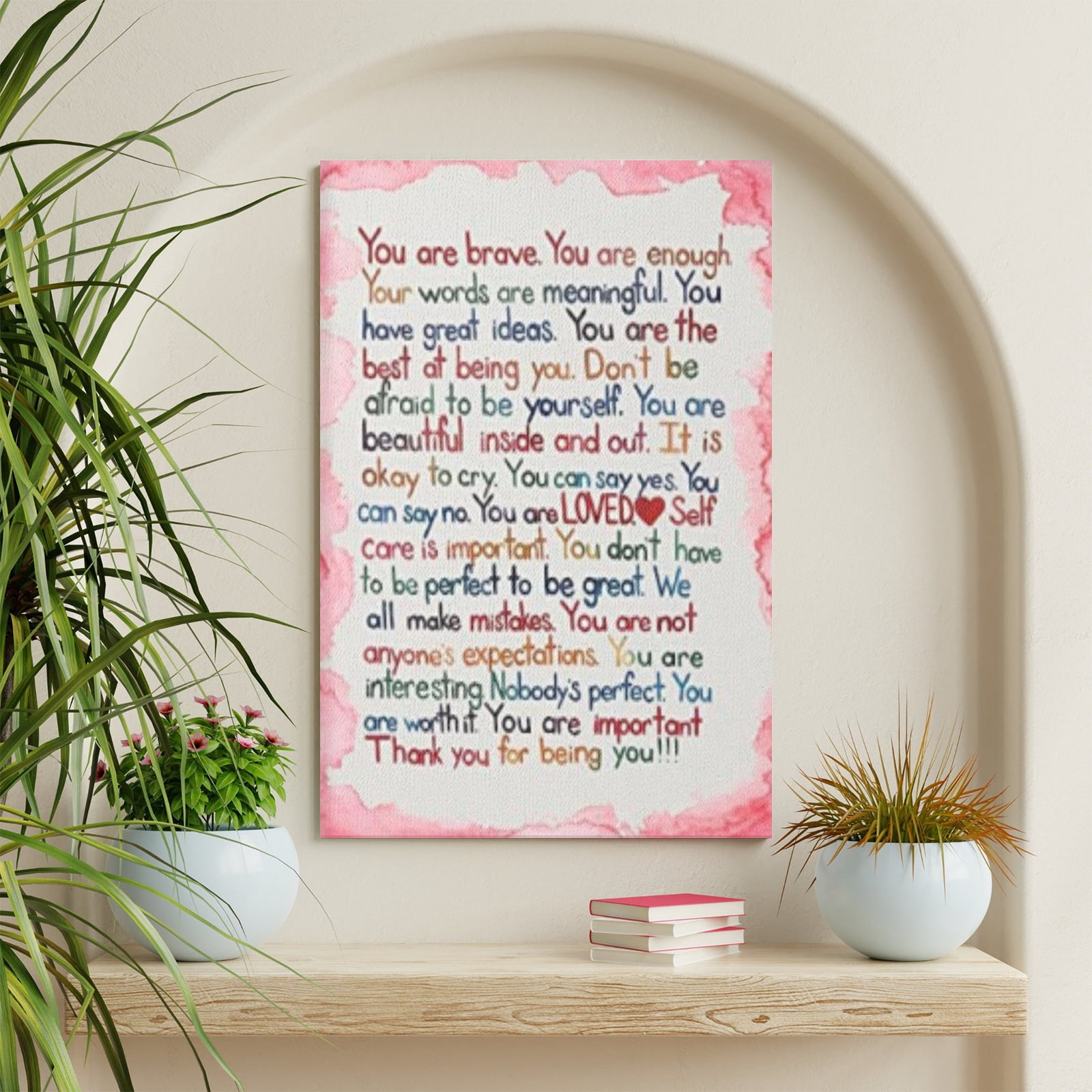 AOEX You Are Brave Inspirational Wall Art Print – Motivational Wall ...