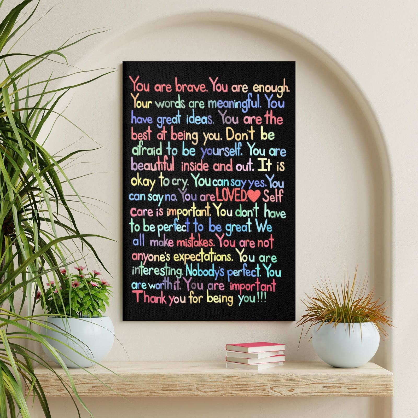 AOEX You Are Brave Inspirational Wall Art Print \u2013 Motivational ...