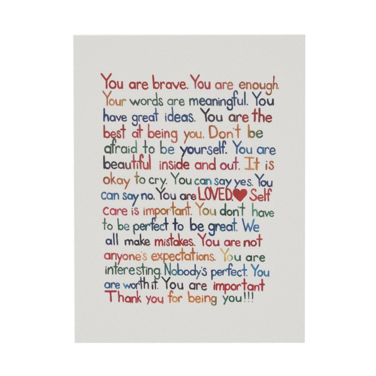 AOEX You Are Brave Inspirational Wall Art Print \u2013 Motivational ...