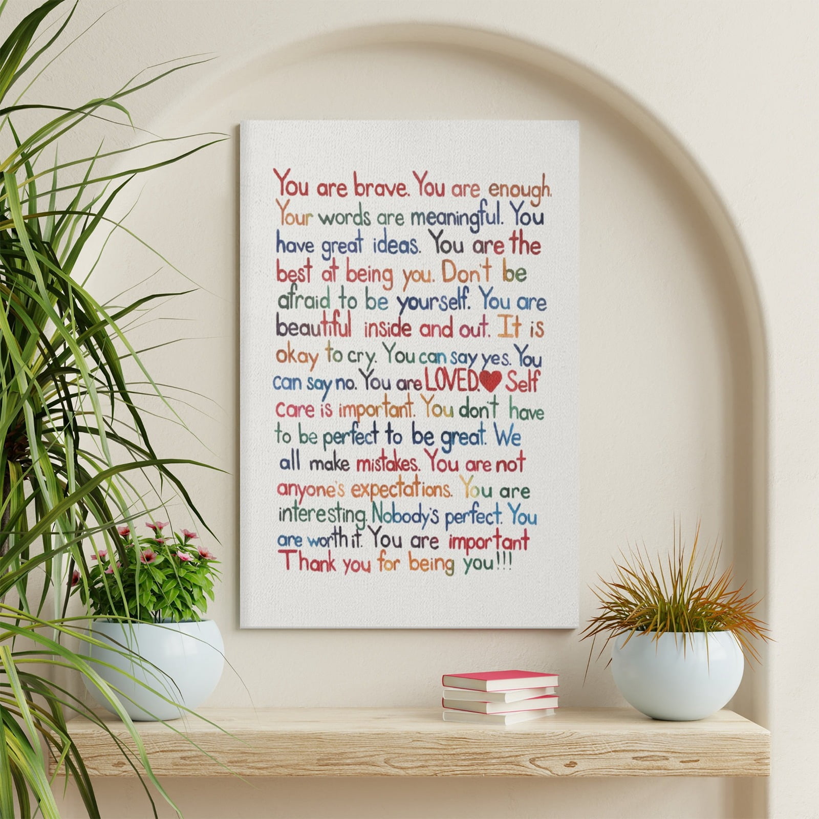 AOEX You Are Brave Inspirational Wall Art Print \u2013 Motivational ...