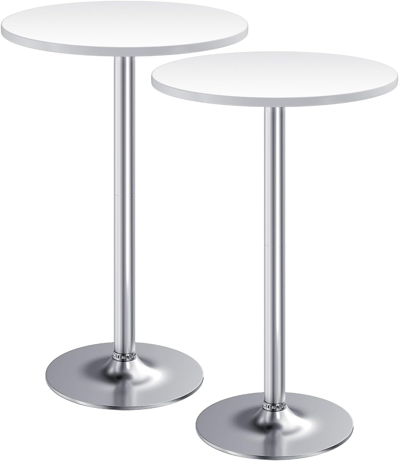 AOEYU 23.8-Inch Round Bar Height Bistro Pub Table, 39.5-Inch High ...