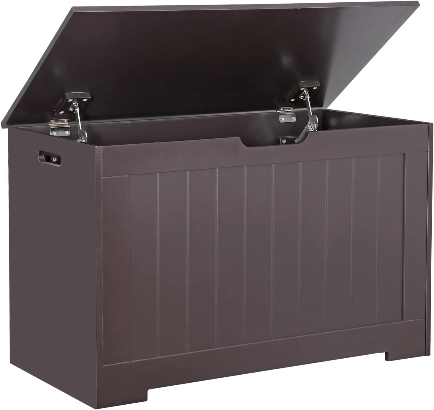 AOEYU 30 Inch Storage Chest Bench, Wooden Trunk with 2 Safety Hinges ...