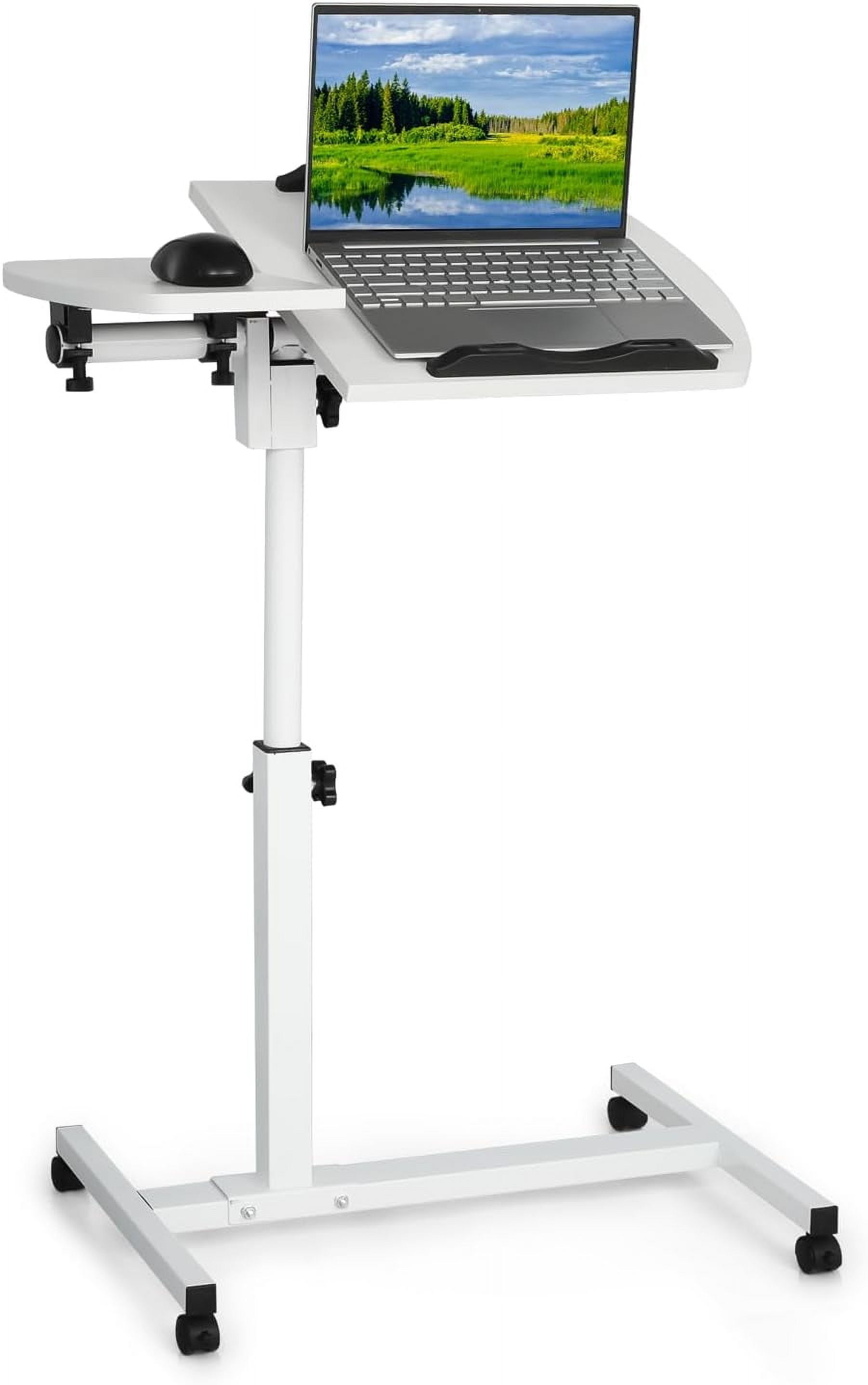 AOEYU Adjustable Rolling Laptop Desk with Tilting Desktop, Mobile ...