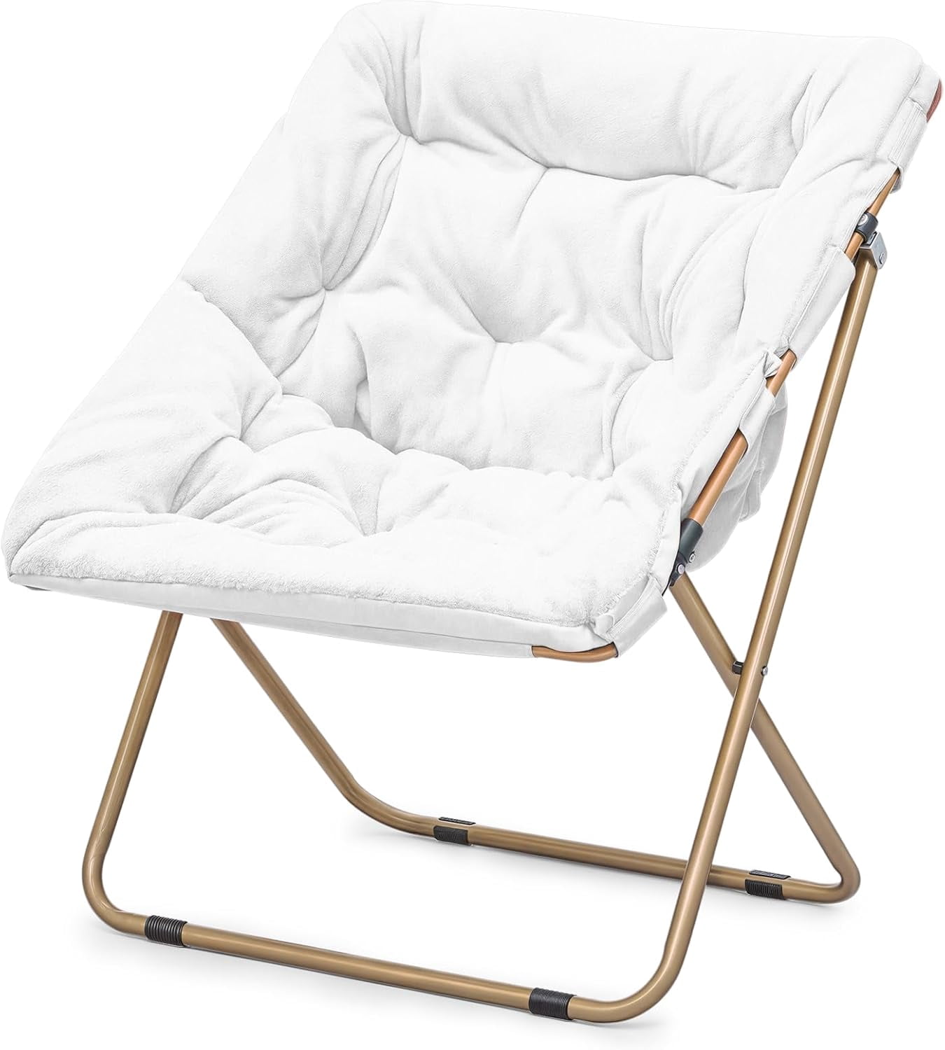 AOEYU Square Saucer Chair for Adults, Oversized Folding Cozy Lazy Chair ...
