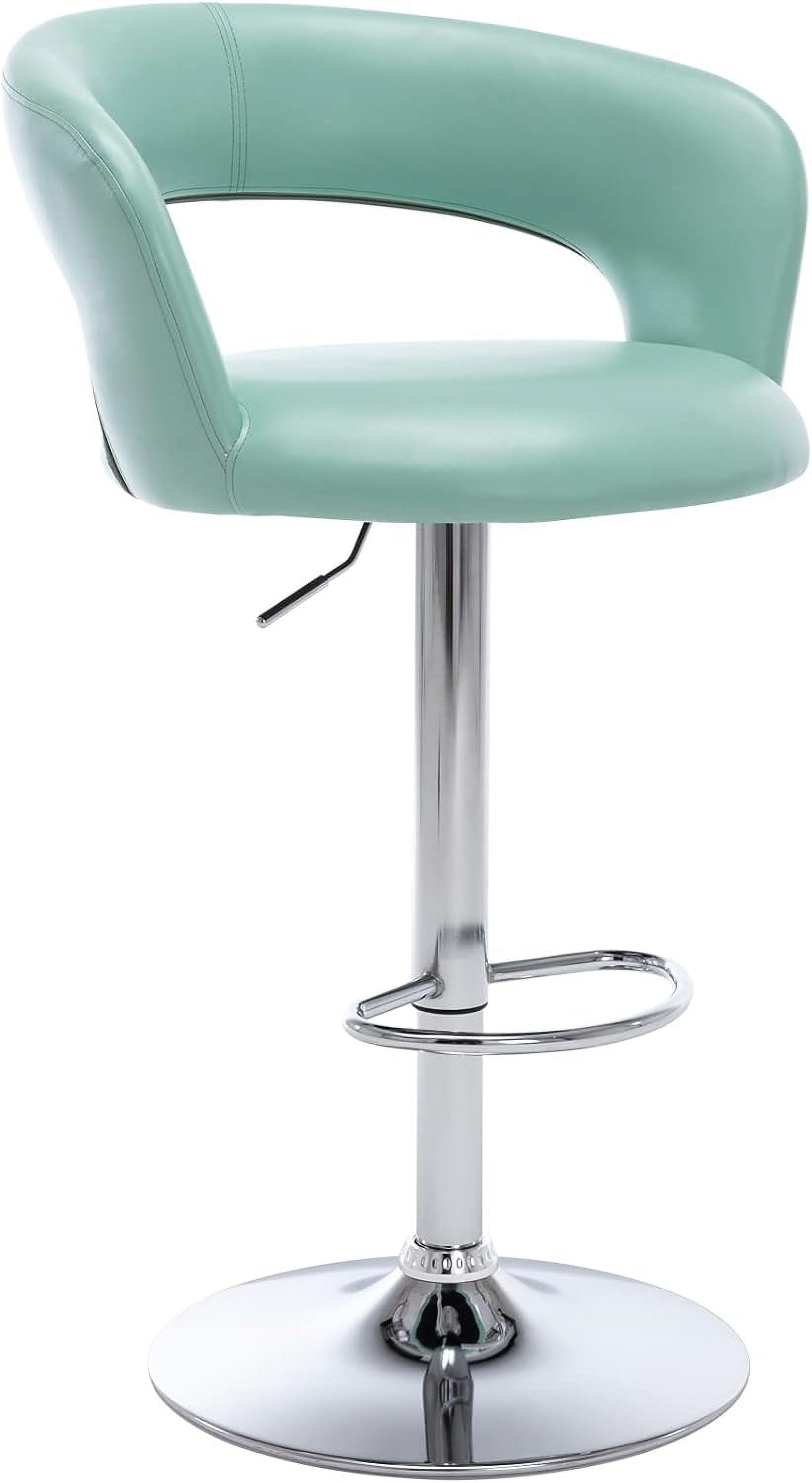 AOEYU Wide Bar Stool, Modern PU Leather Adjustable Swivel Counter ...