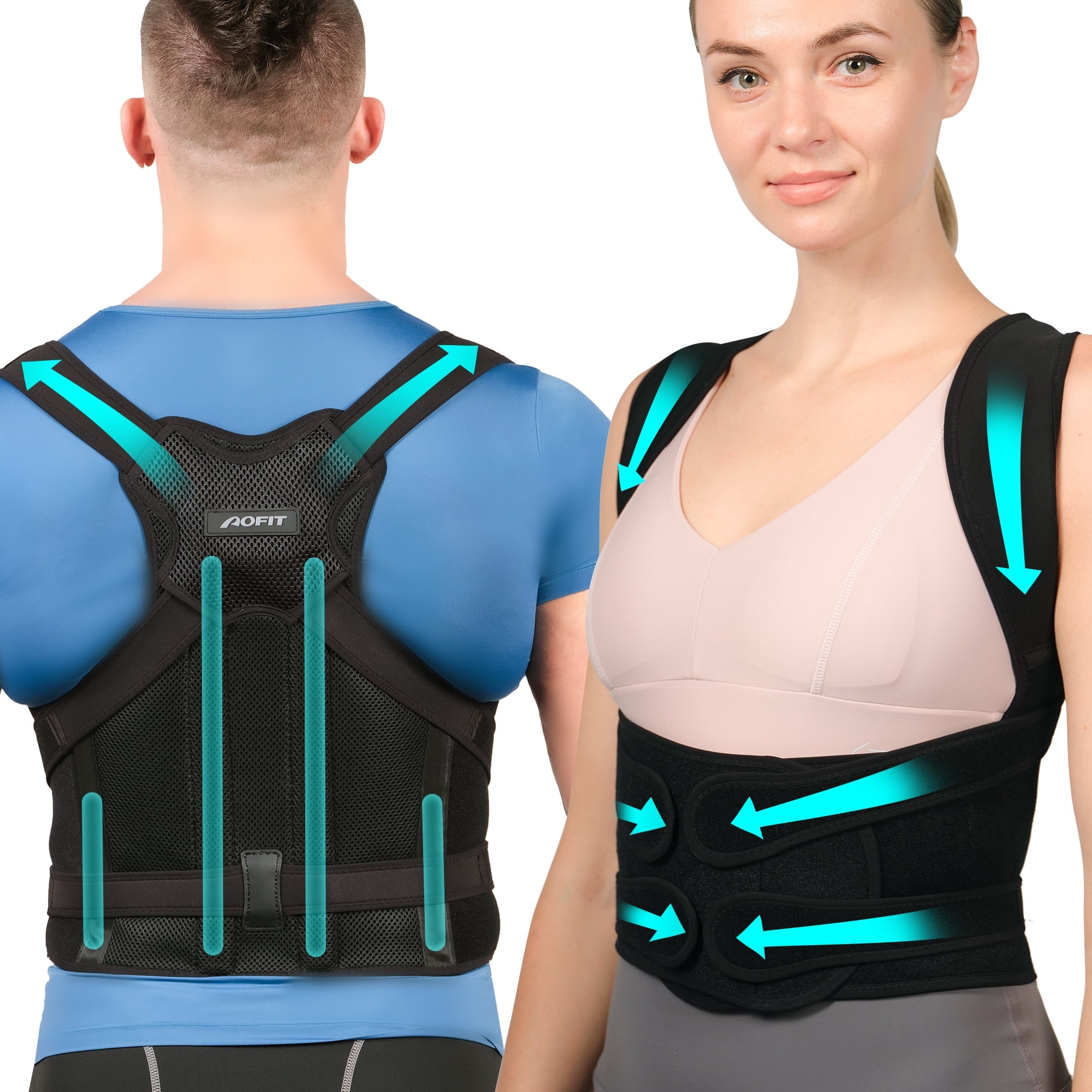 Aofit Posture Corrector for Women and Men, Back Brace Full Back Support ...