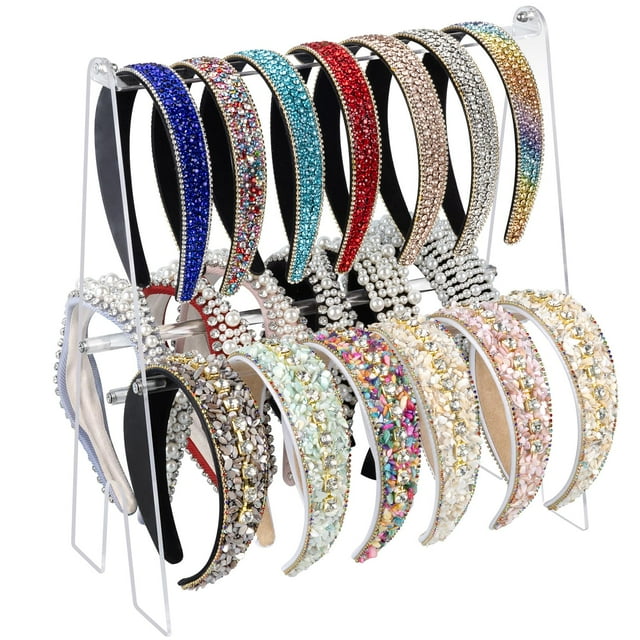 AOFLLU Headband Holder Headband Organizer, Acrylic Headband Holder ...