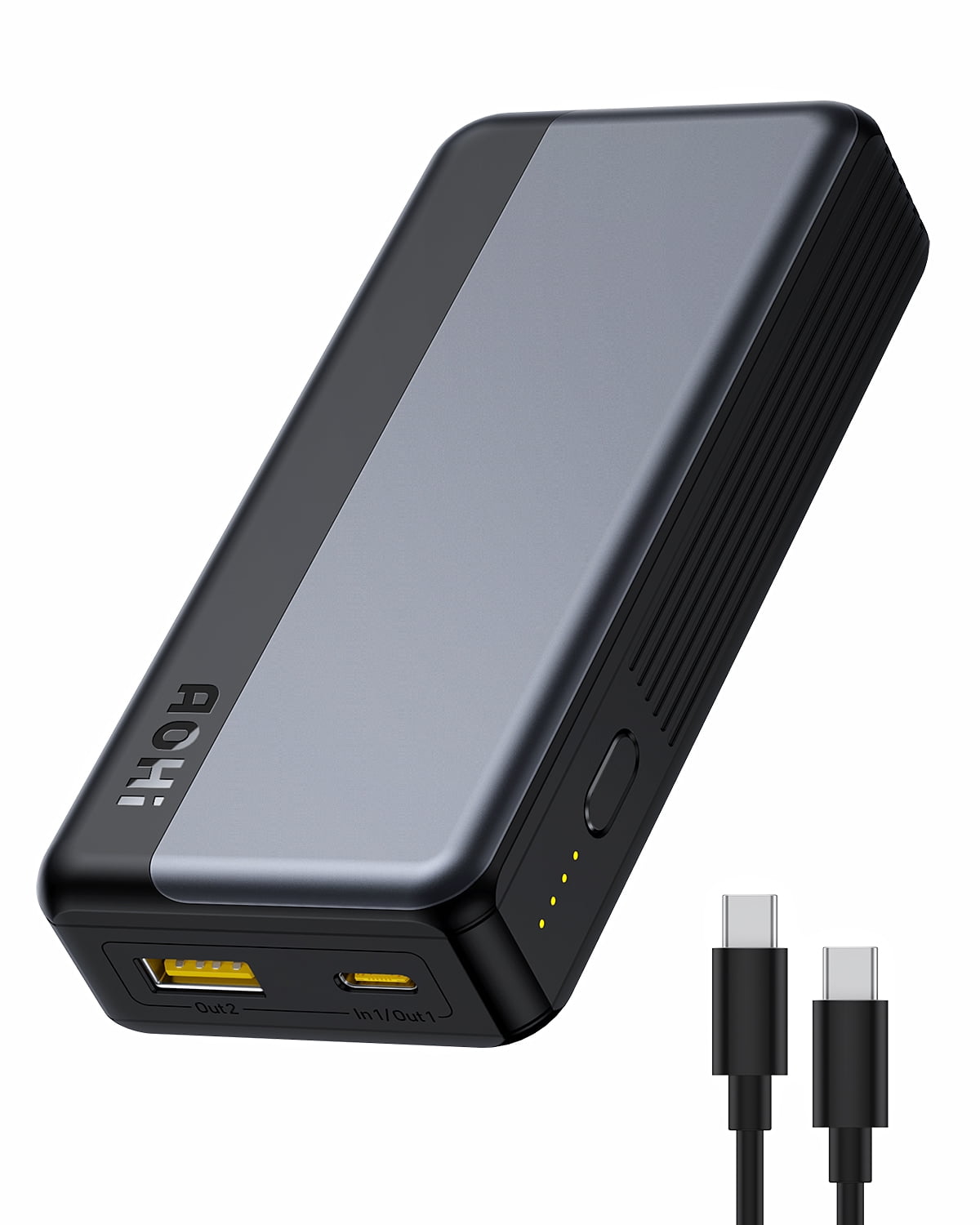 AOHI 30W Power Bank 10000mAh, Portable Charger Battery Pack with PD Fast Charging and USB C ...