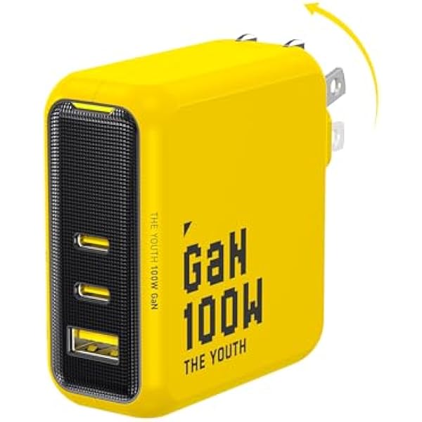 AOHI Youth 100W Gan+ USB C Wall Charger, 3-Port Laptop Fast Charger ...
