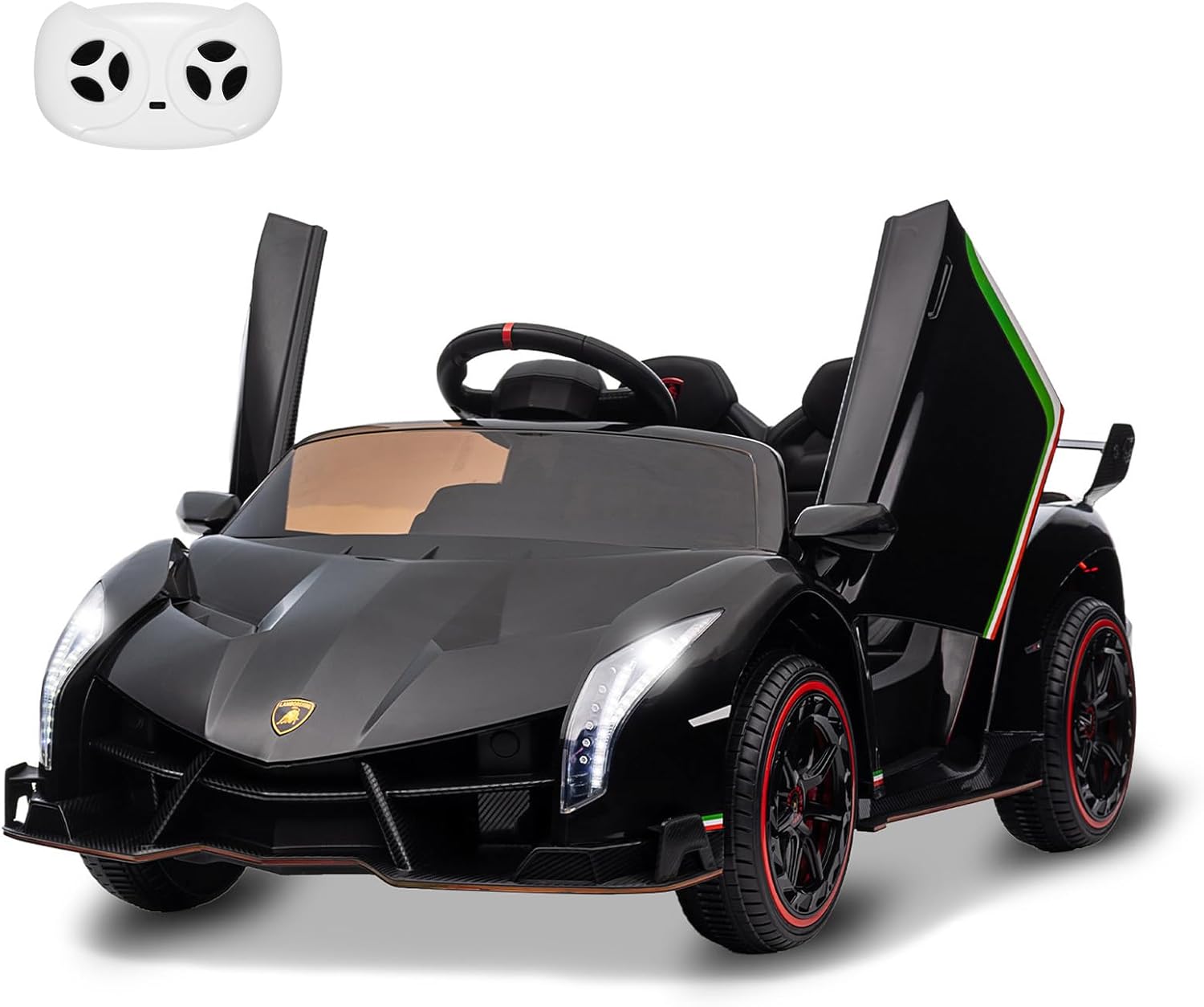 AOILE 12V Licensed Lamborghini Ride On Car for Kids with Parent Remote ...