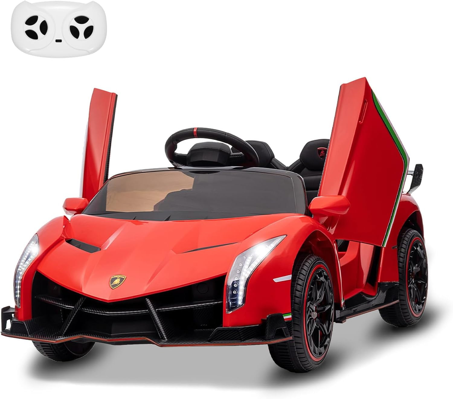 AOILE 12V Licensed Lamborghini Ride On Car for Kids with Parent Remote ...