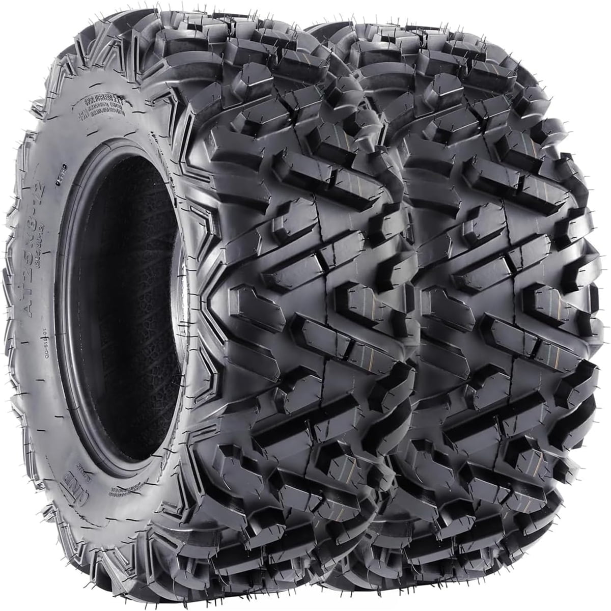 AOILE 2 PACK 25x8-12 6PR ATV Tires Tubeless, All Terrain UTV Off-Road ...