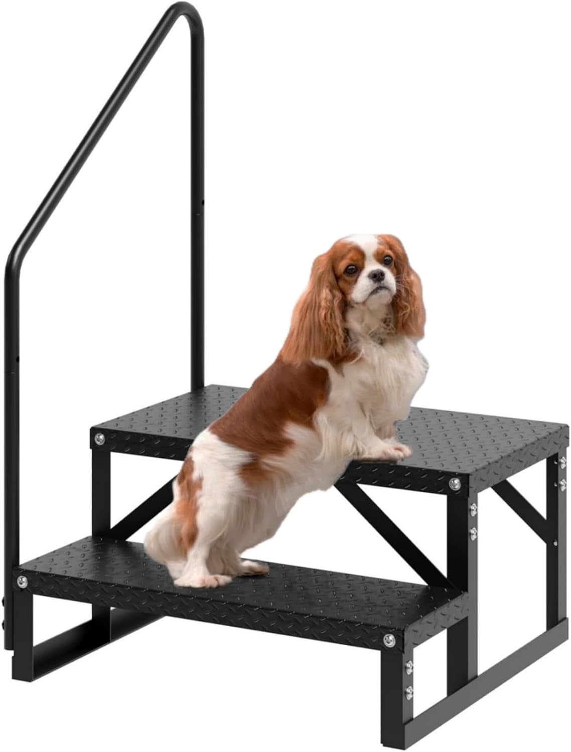 AOILE 2-Step RV Steps with Handrail, RV Stairs Support with Non-Slip ...