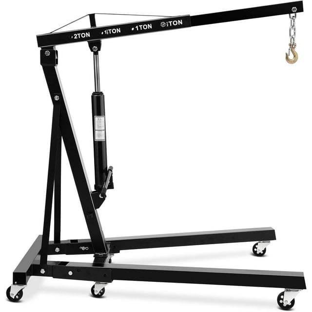 AOILE 2 Ton 4400 lbs Engine Hoist, Heavy Duty Folding 8T Hydraulic ...