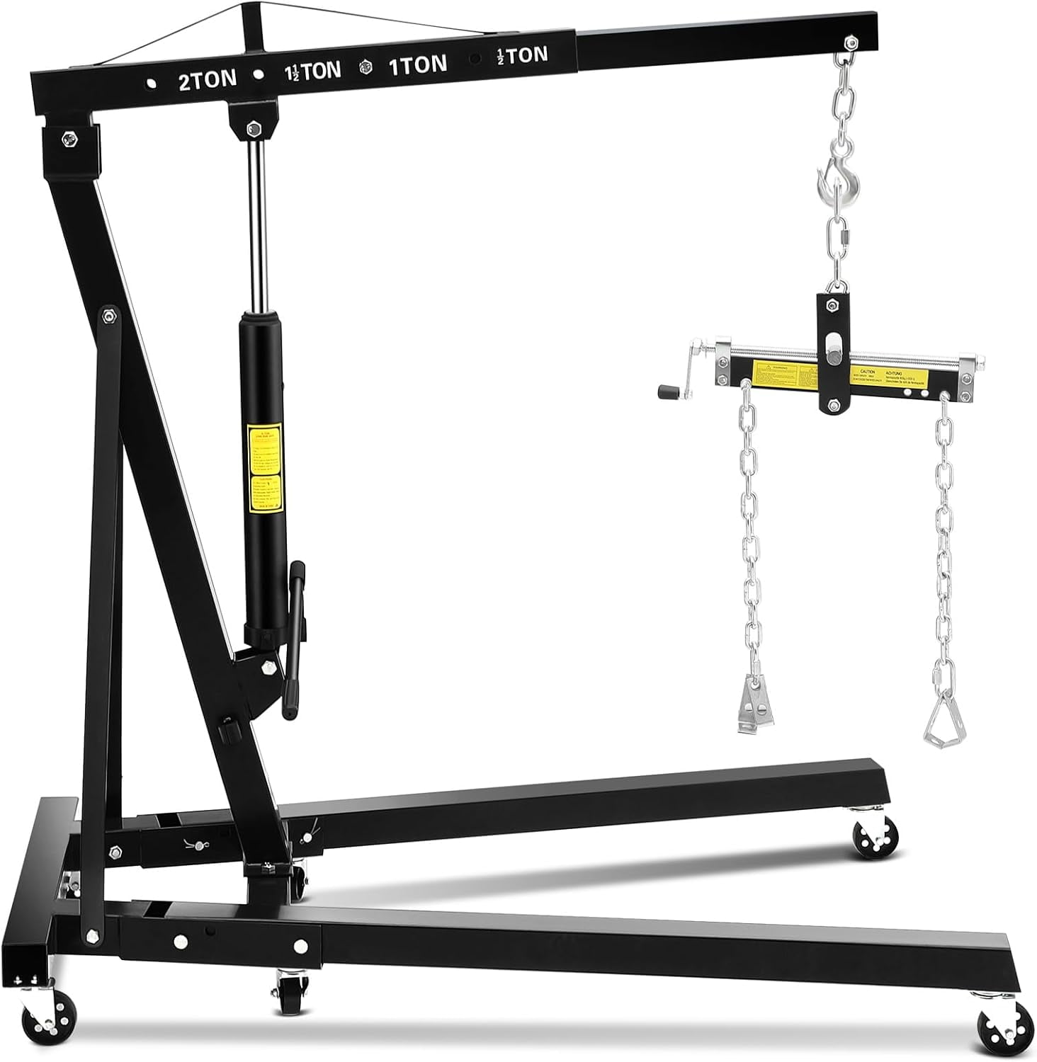 AOILE 2 Ton (4400LB) Engine Hoist Crane with Leveler Stabilizer ...