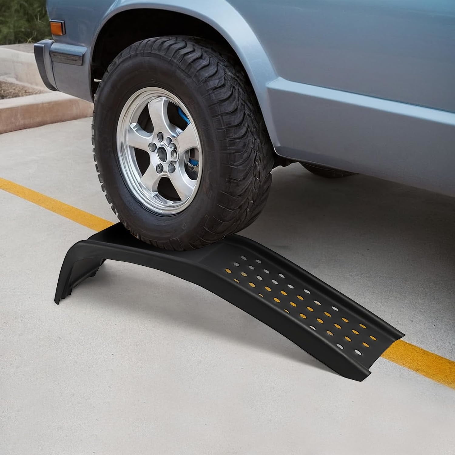 AOILE 4000 Lbs Steel Car Ramp Set, Heavy-Duty Auto Ramps for Oil Change ...