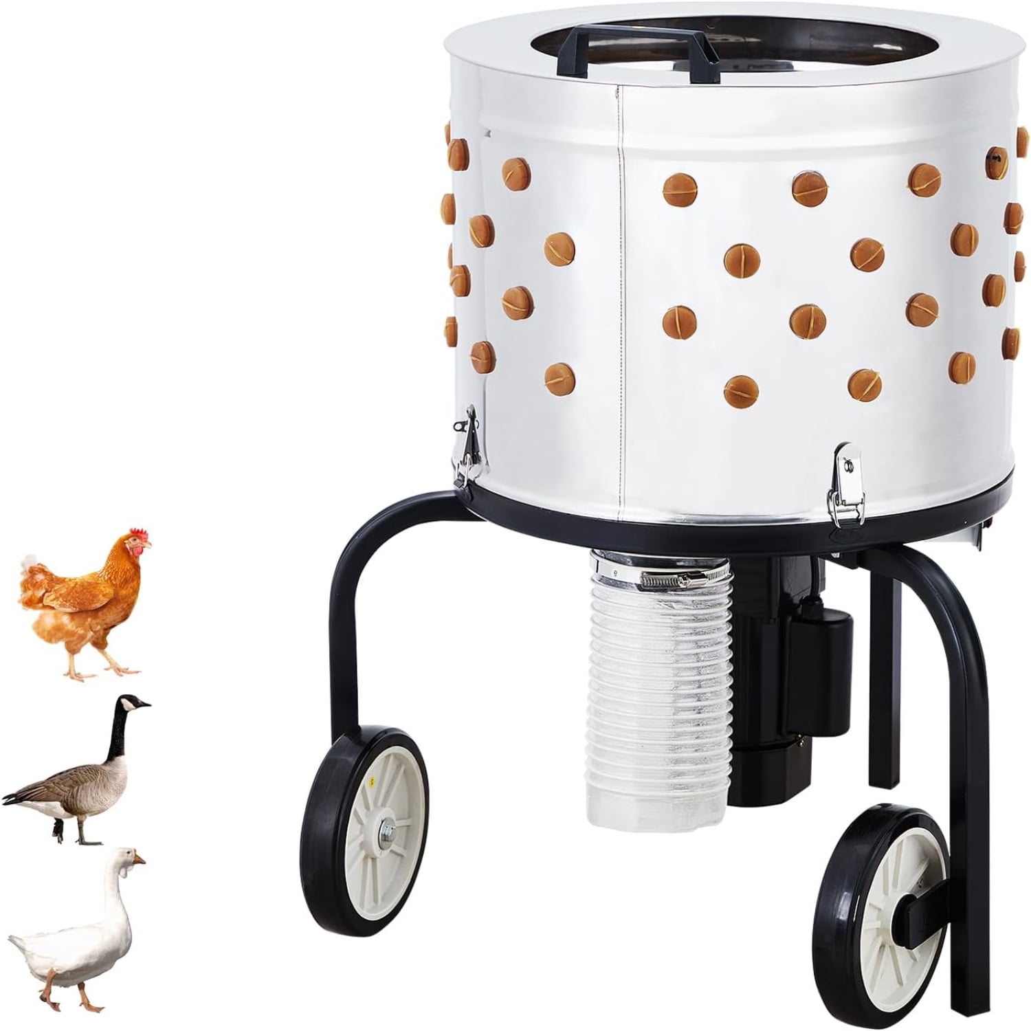 AOILE 550W Chicken Plucker Machine – 20" Stainless Steel Drum with 106 ...