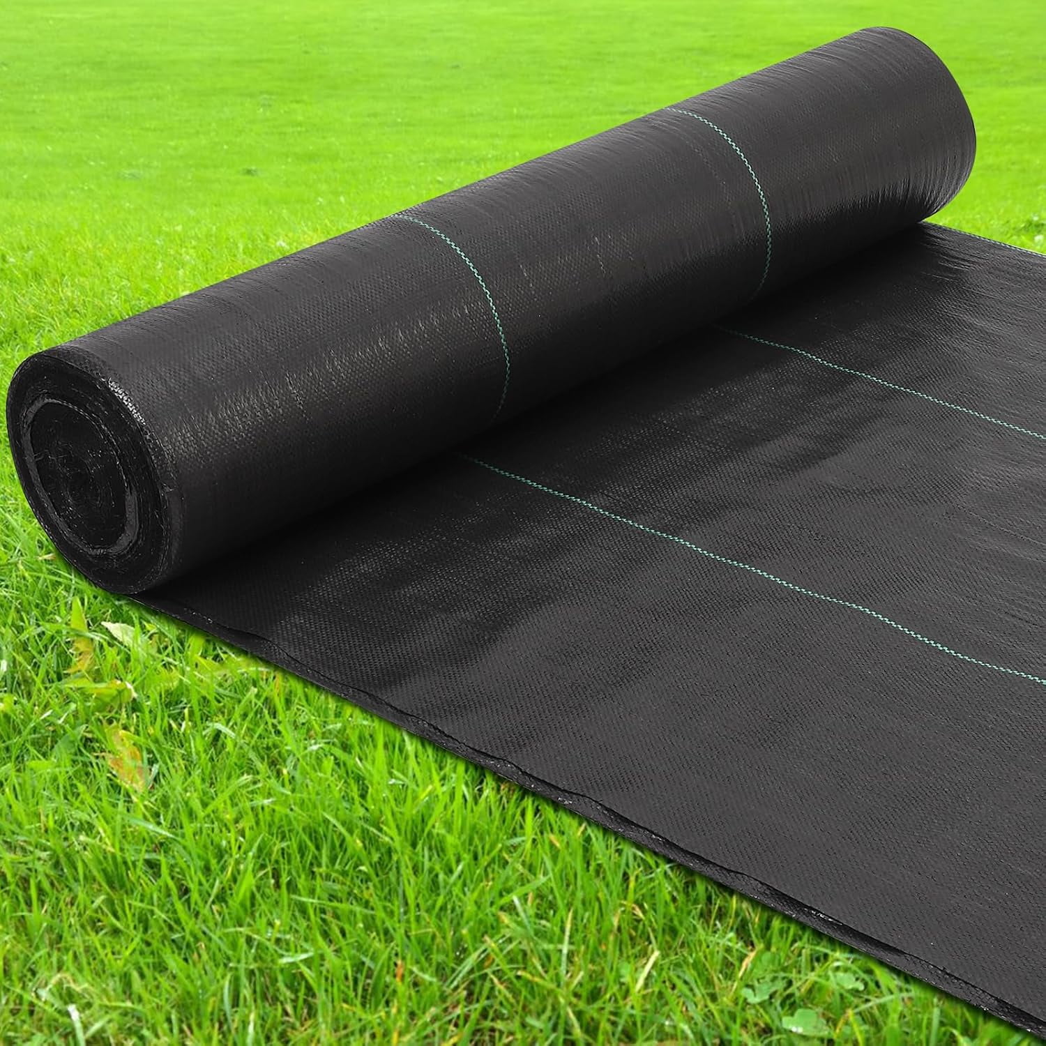AOILE 5x300ft (4.1Oz) Weed Barrier Landscape Fabric, Heavy Duty Weed ...