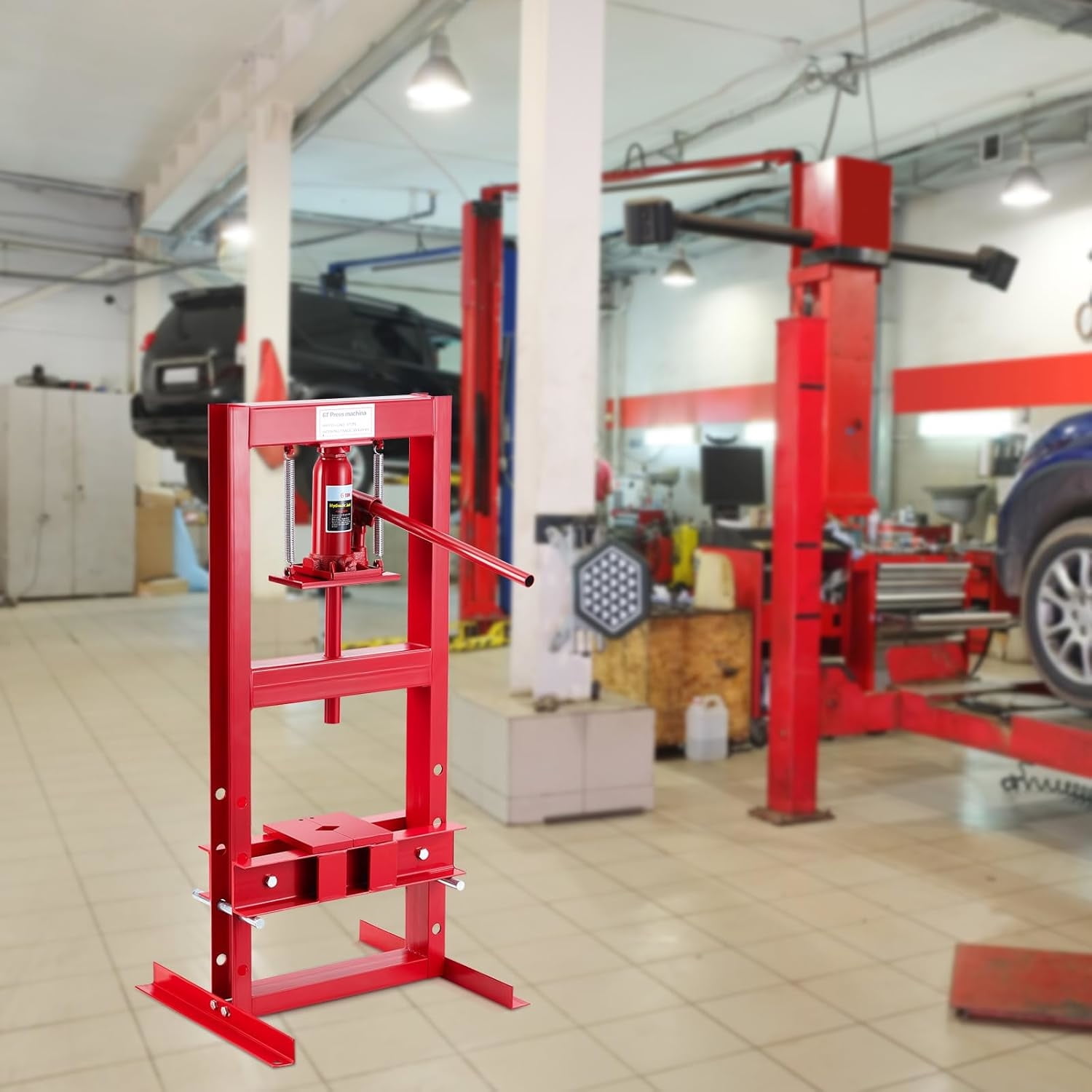 AOILE 6/12 Ton Hydraulic Press, Heavy Duty H-Frame Benchtop Shop Press ...