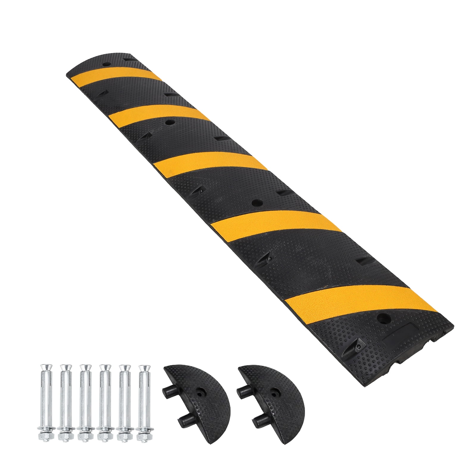 AOILE 6FT Rubber Speed Humps with 2 End Cap, 66000 Lbs Load Capacity ...