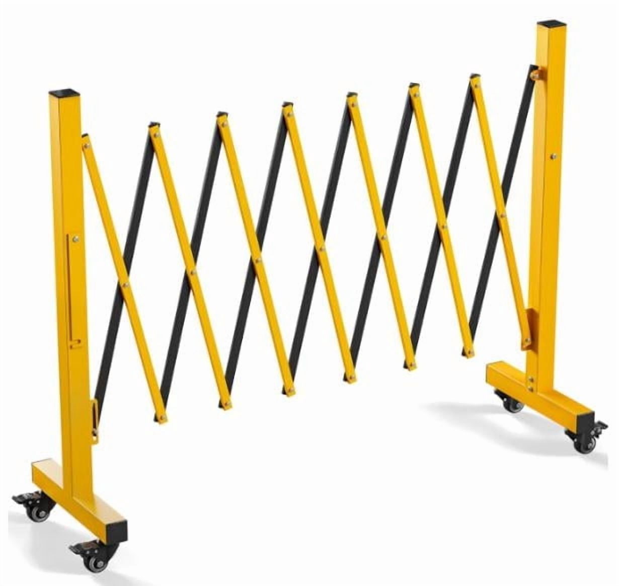 AOILE 8FT Steel Expandable Barricade Gate with 4 360° Castors, Portable ...