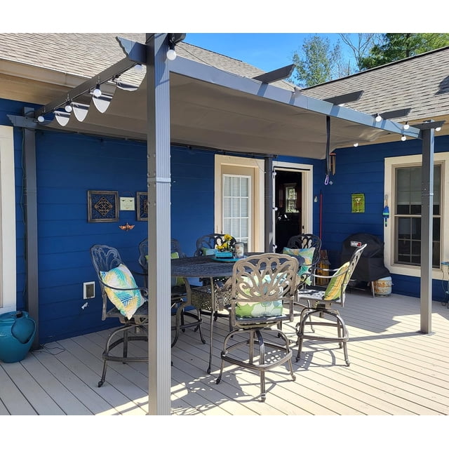 AOILE Aluminum Pergola – Outdoor Pergola with Adjustable Canopy ...