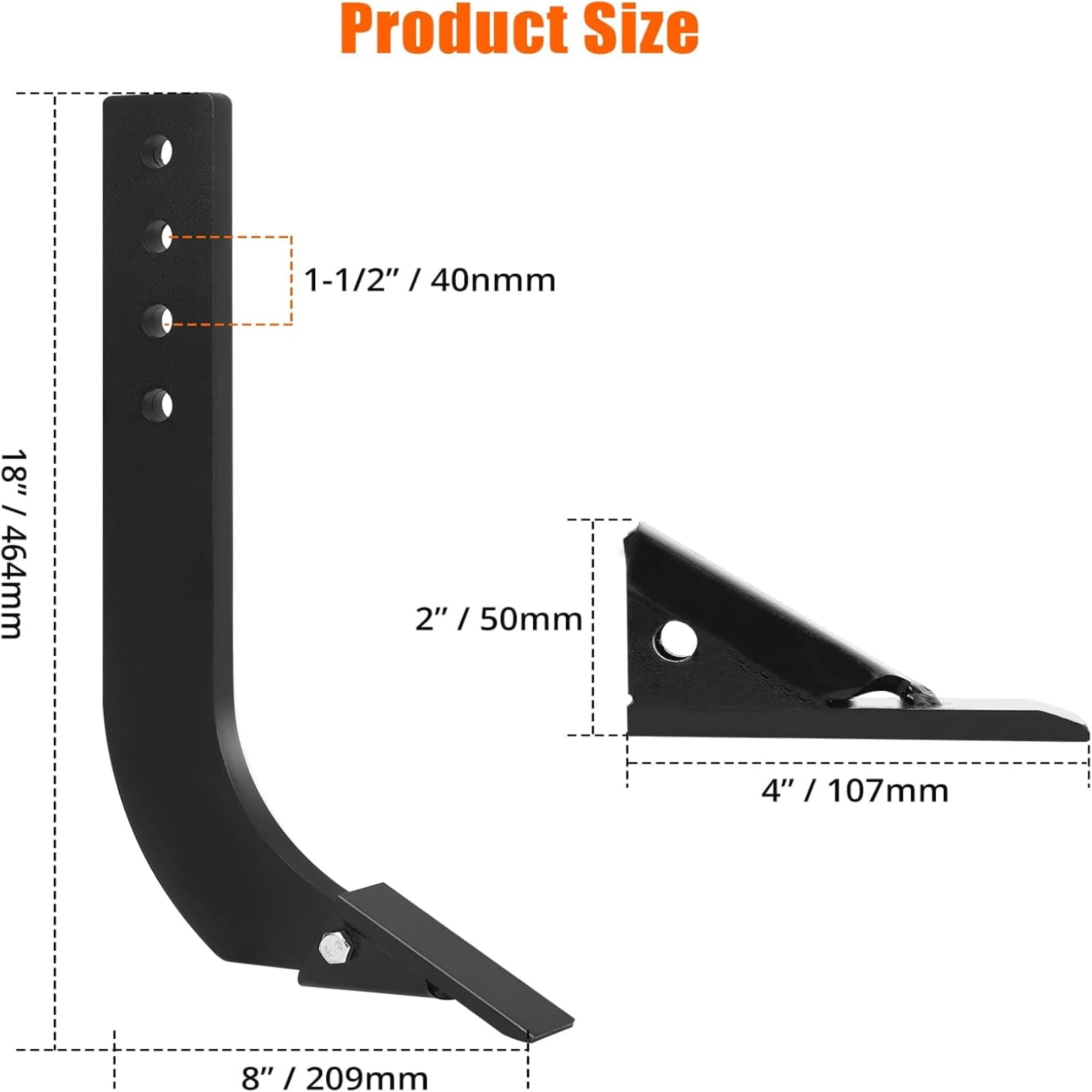 AOILE Box Blade for Tractor - 18 Inch Rp Shank with 4 Holes for Depth ...