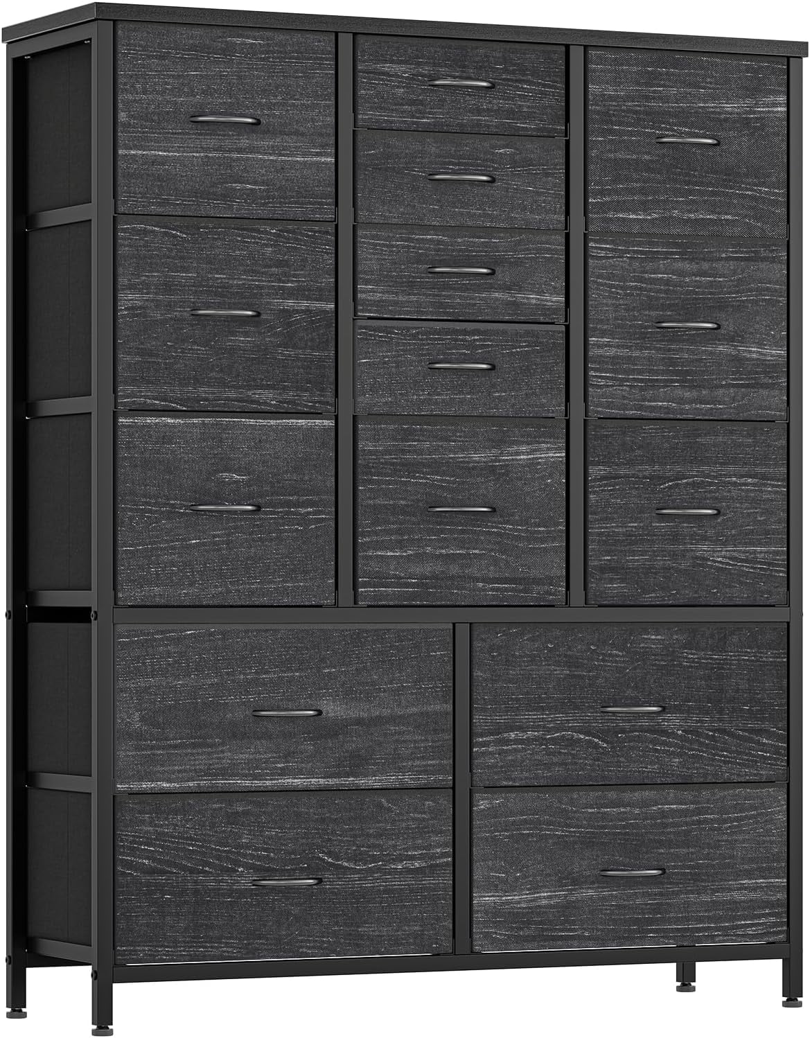 AOILE Dresser for Bedroom with 15 Drawers, Modern Style Fabric Tall ...