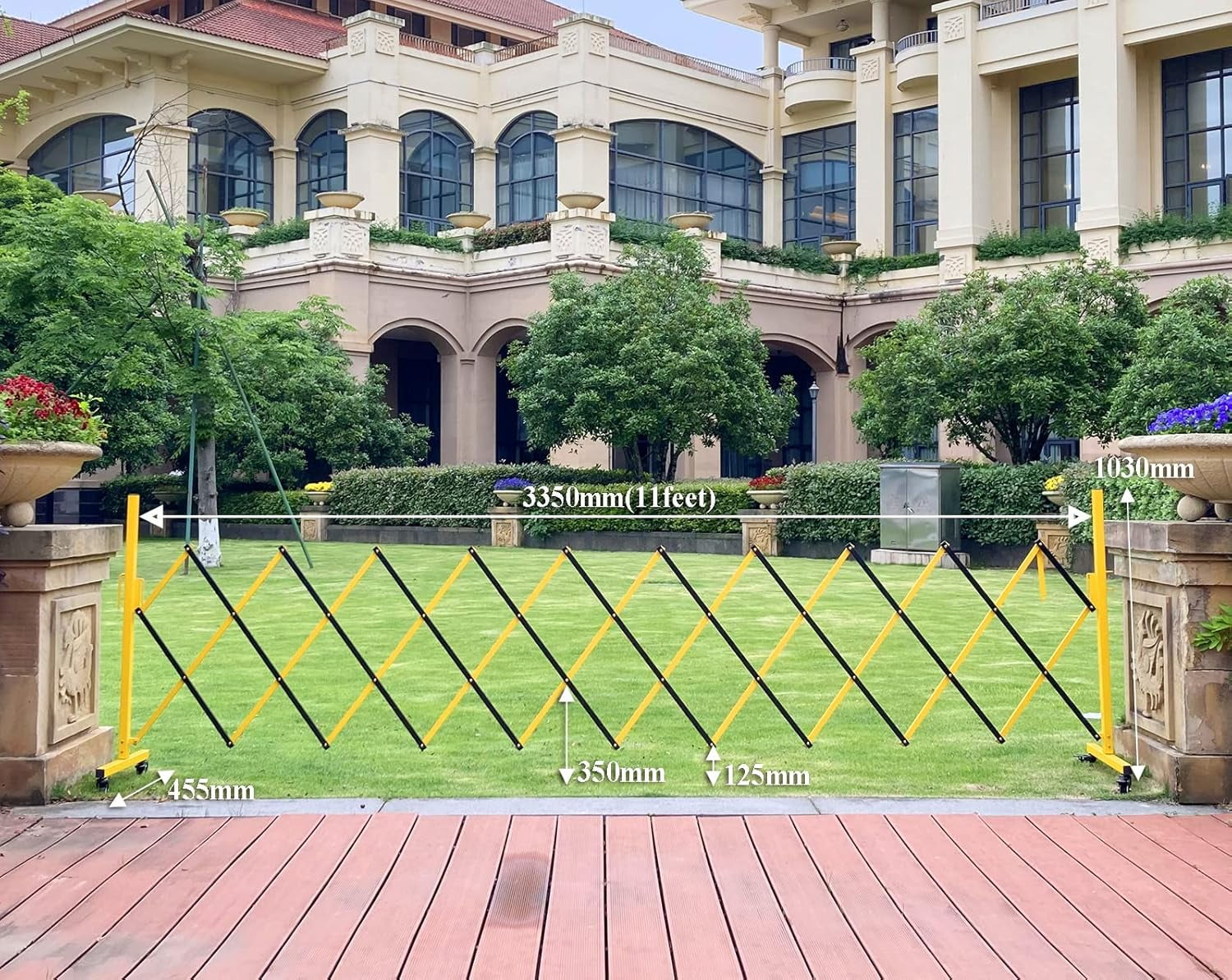 AOILE Expandable Metal Barricade – Folding Safety Driveway Gate with ...