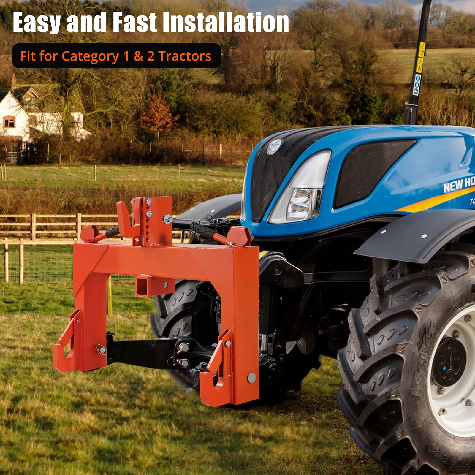 AOILE Heavy-Duty 3 Point Quick Hitch – Compatible with Class 1 & 2 ...