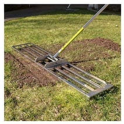 AOILE Heavy-Duty Alloy Steel Lawn Leveling Rake – 180° Flexible ...