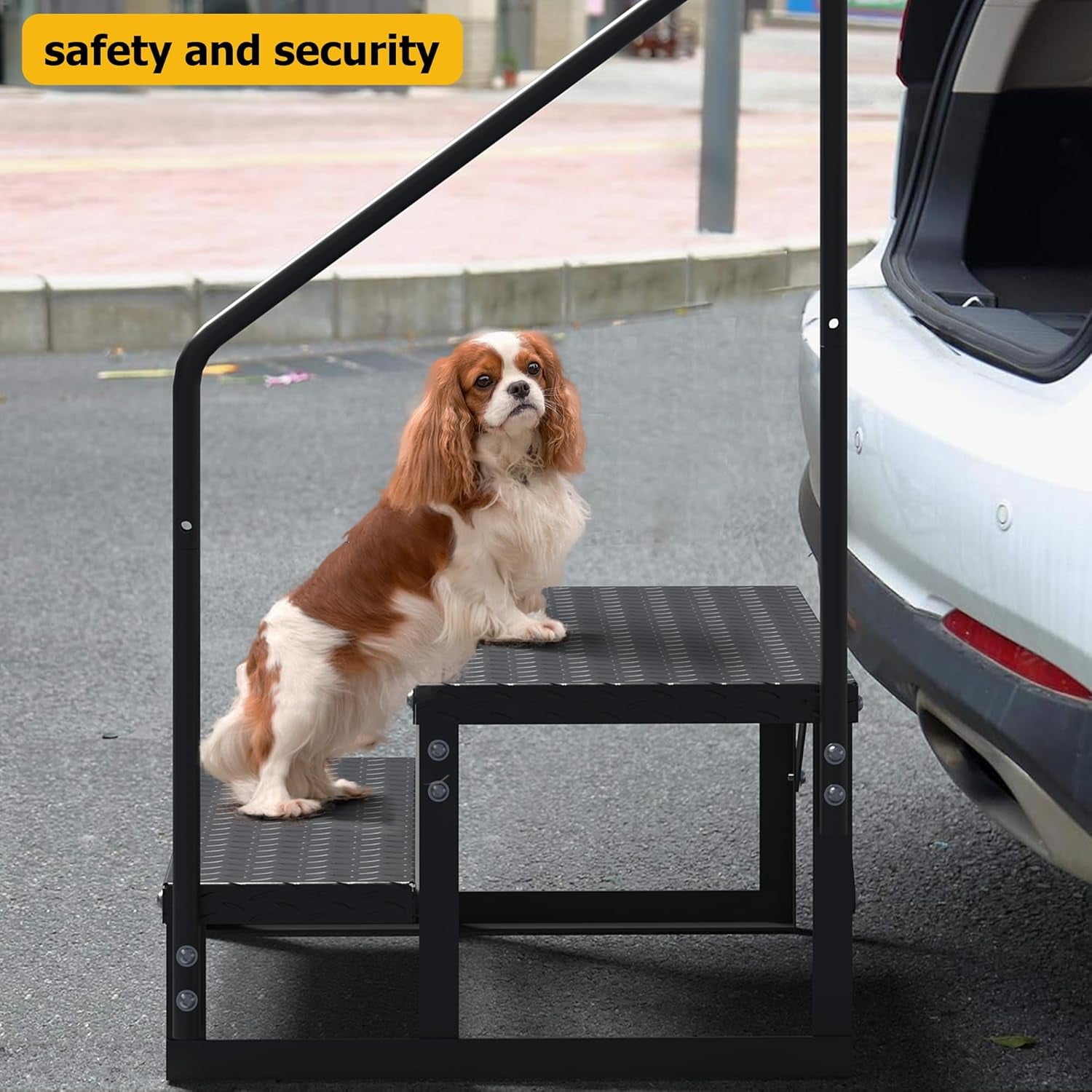 AOILE Heavy-Duty RV Steps with Handrail – Portable Anti-Slip Stair for ...