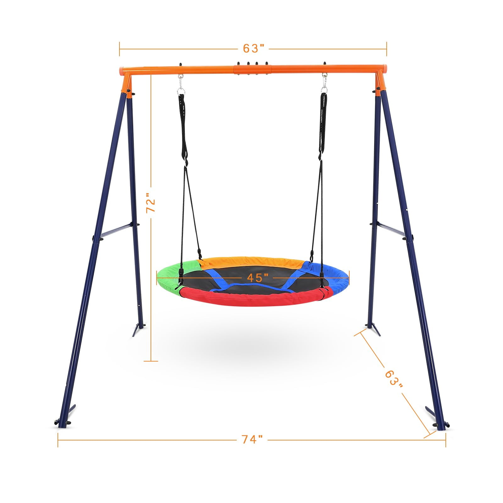 Aoile Saucer Swing with Stand, 440lb Capacity, Heavy-Duty Metal Frame ...