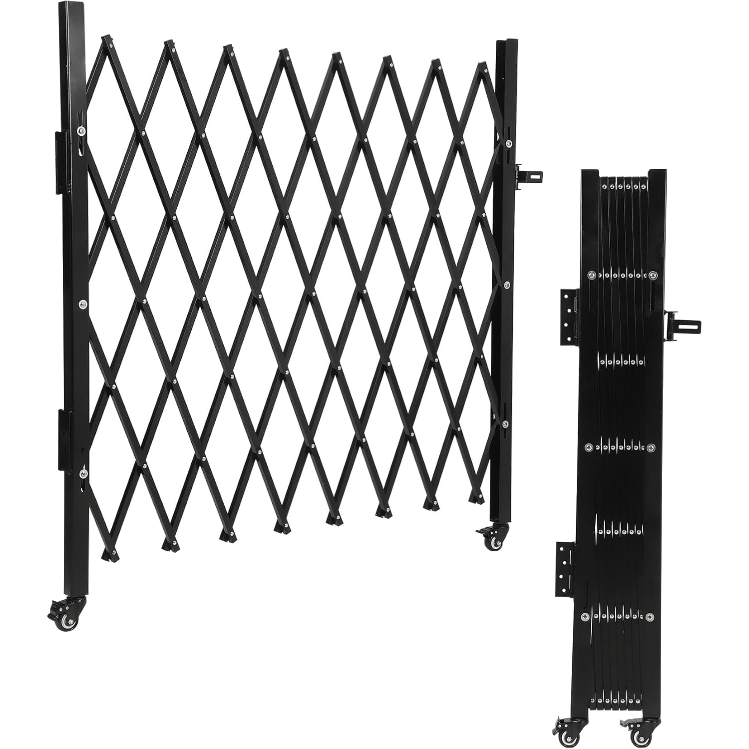 AOILE Single Folding Security Gate, Expandable Driveway Gate with Lock ...