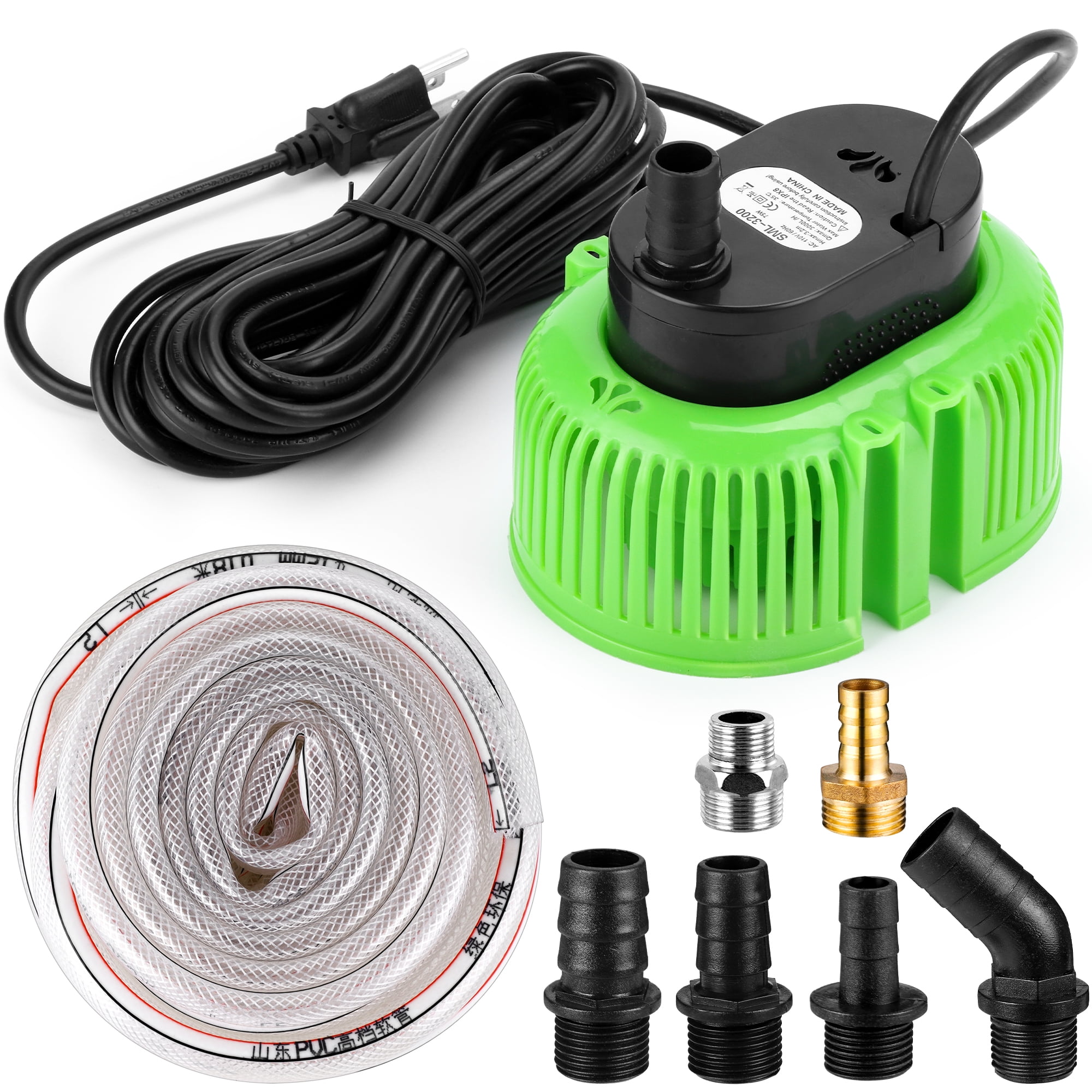 AOILE Submersible Pool Cover Pump – 650 GPH with 16 Ft Drainage Hose ...