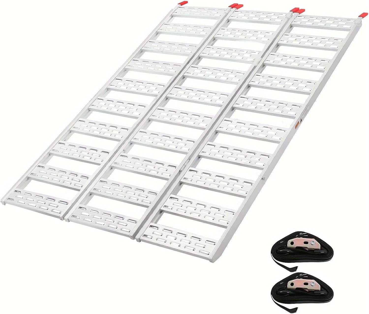 AOILE Tri-Fold Aluminum Loading Ramps with Treads, 1500 lbs 6.3 FT ...