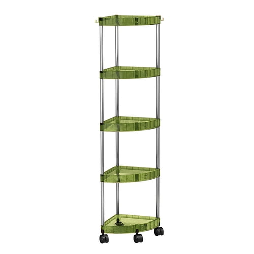 AOJA Corner Storage Rack with Wheels Large Capacity Multi-layer Strong ...